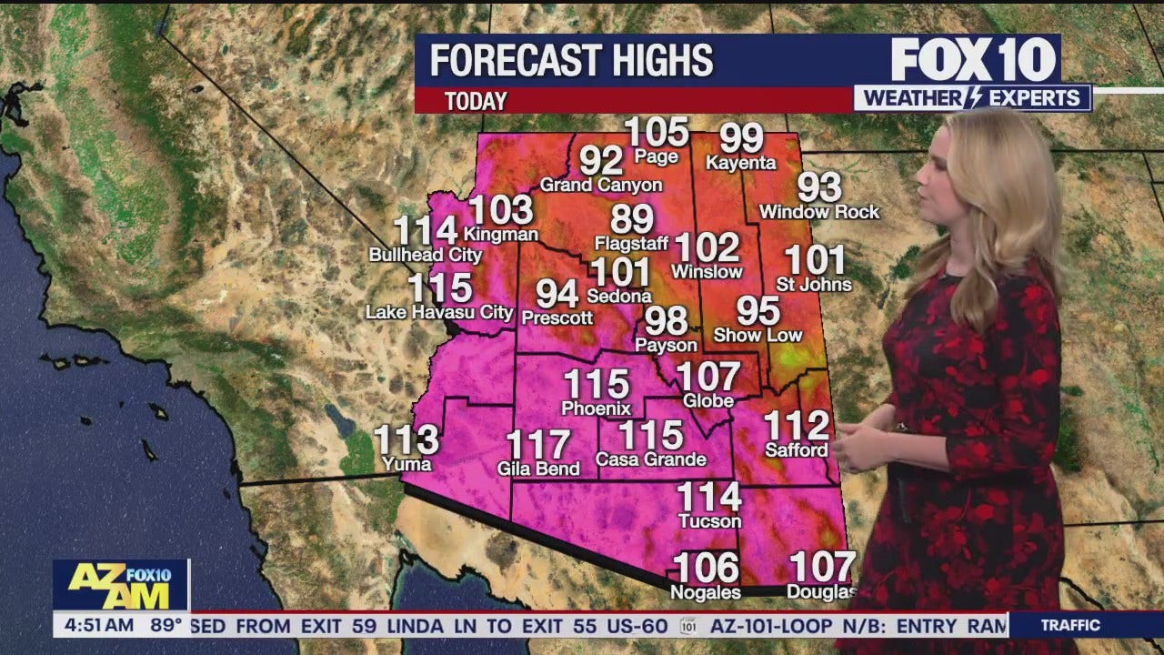 Arizona weather forecast: Thursday will be the hottest day of the week ...