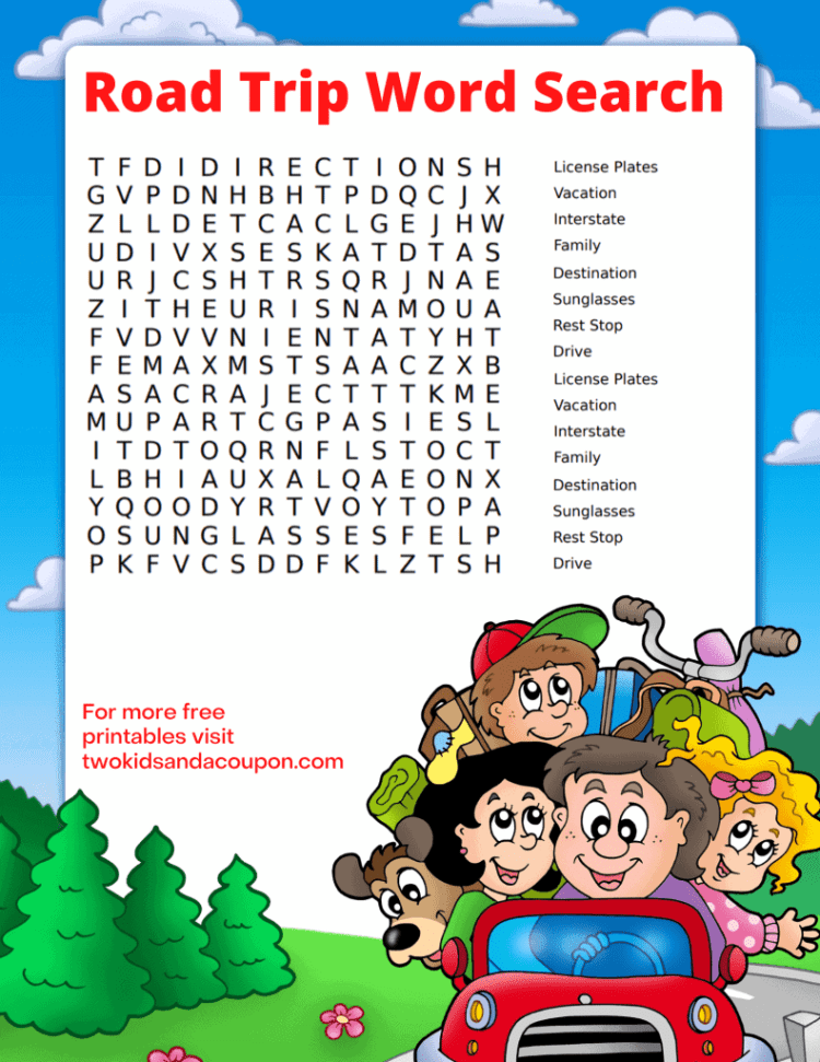 FREE Road Trip Printables for Kids: Activities for Car Fun