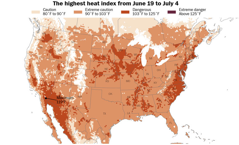 A heat dome is about to bring extreme heat and humidity to more than ...