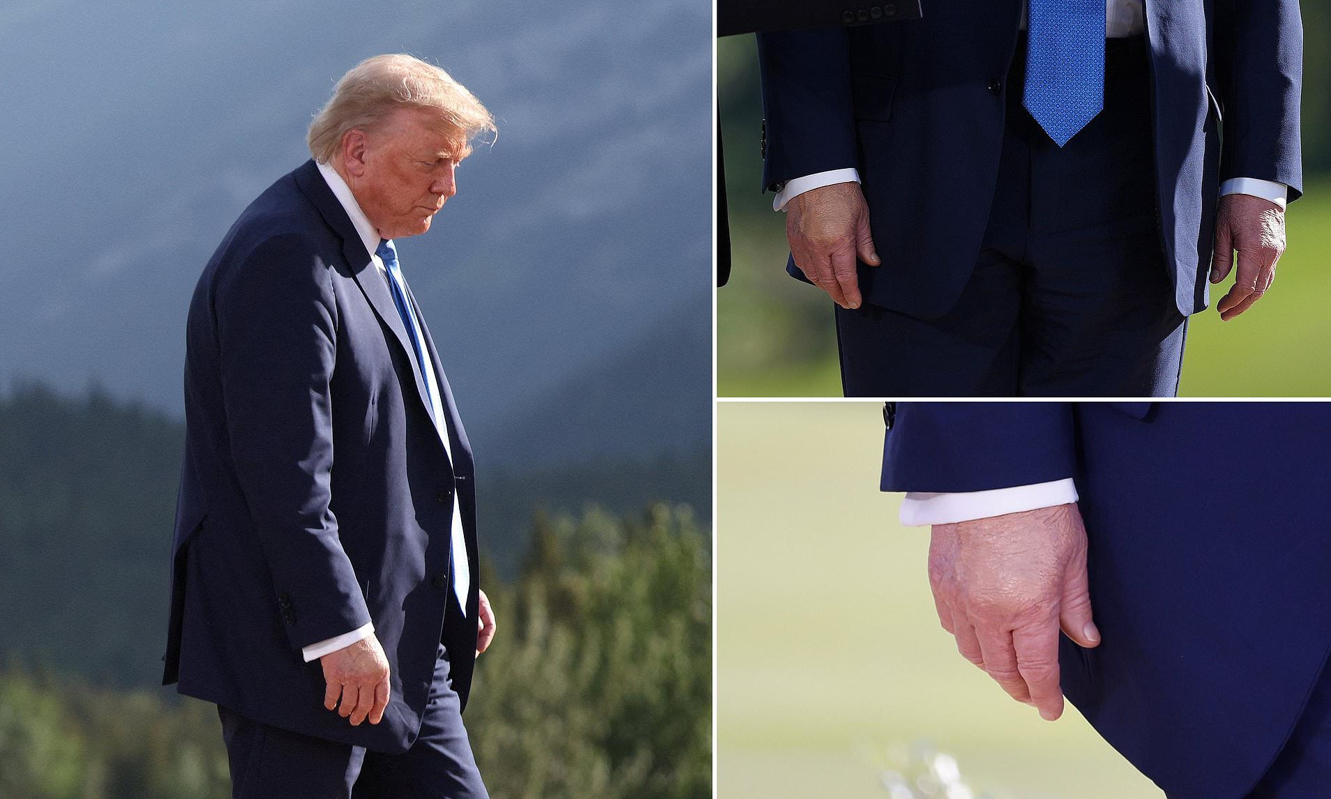 Trump sparks concerns over his health in images from G7 Summit