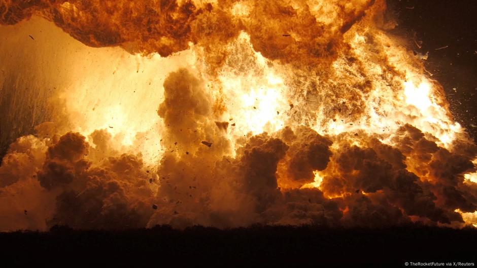 SpaceX rocket explodes into a massive fireball during test