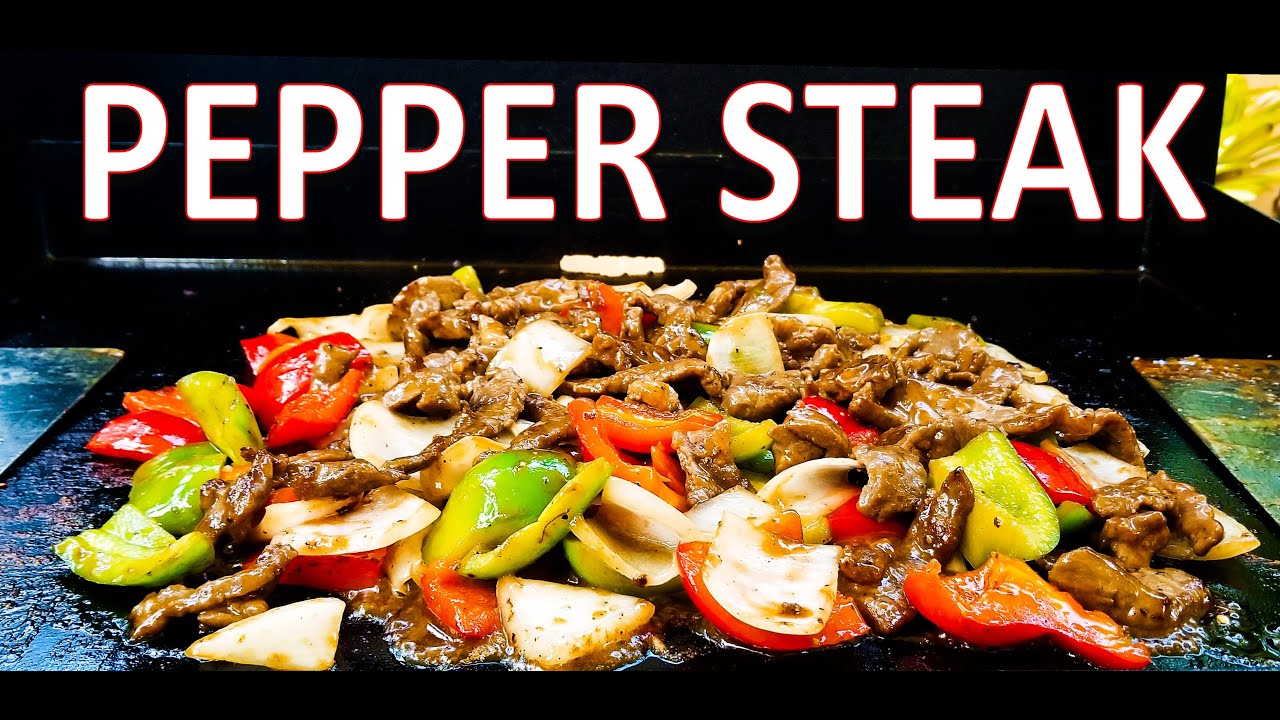 Pepper steak on the Blackstone griddle