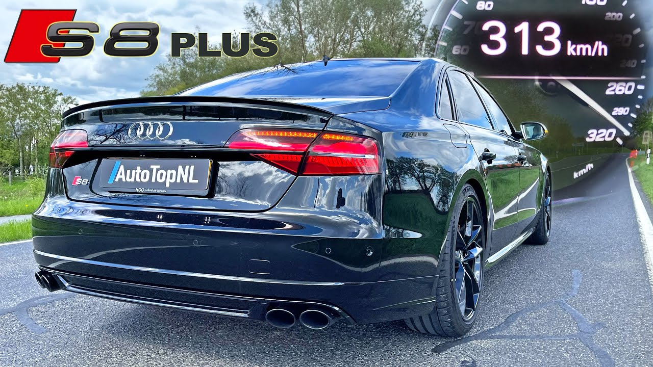 AUDI S8 Plus 605PK ROCKET | 313 KM/u Autobahn Run & Brutale Sound!