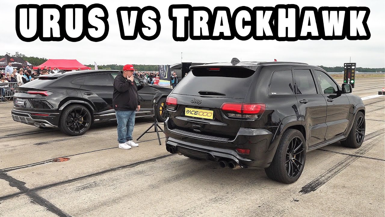 1000CV+ Jeep Trackhawk vs Lamborghini Urus – Corrida Louca de SUVs!