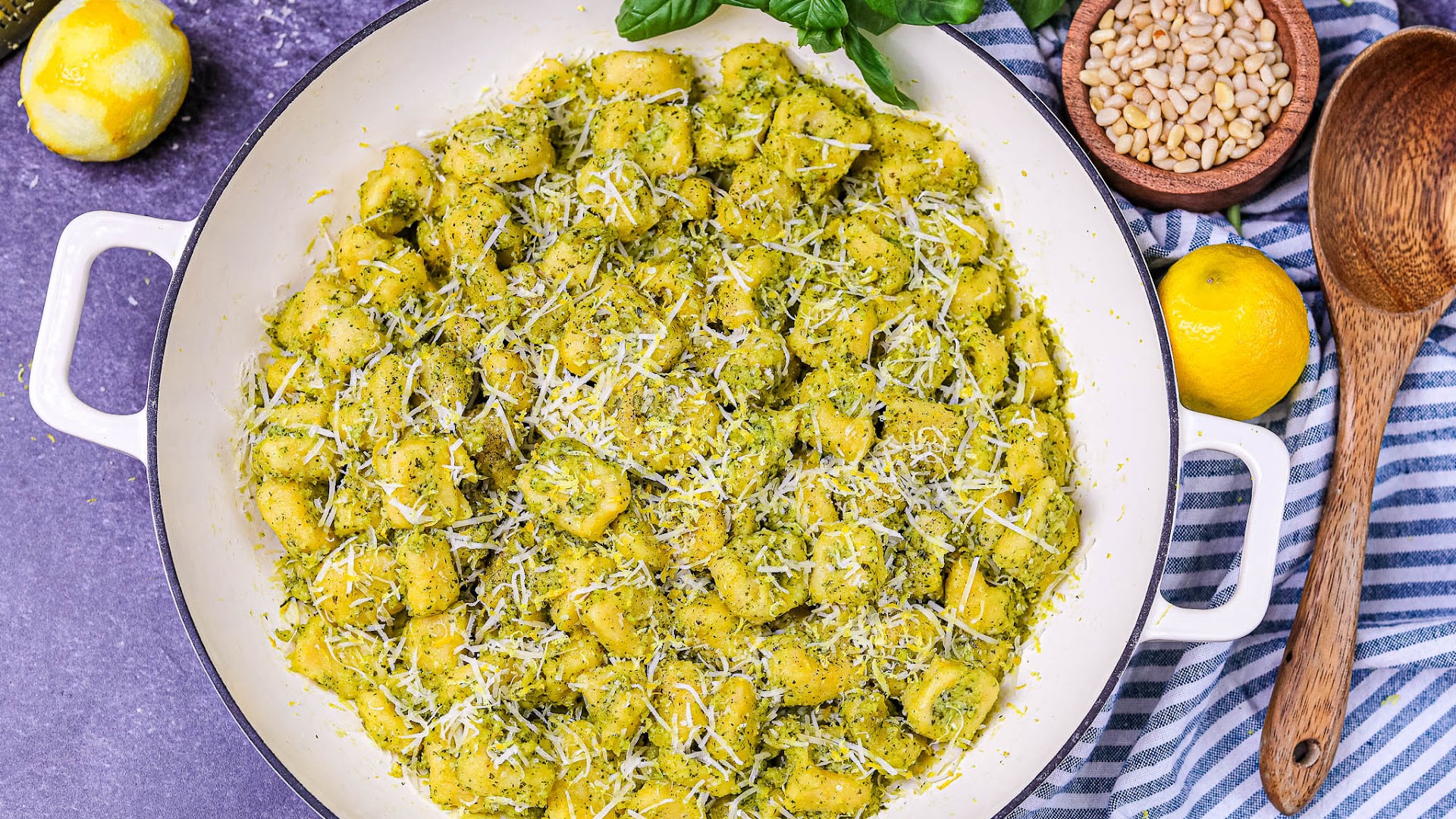 This Ricotta Gnocchi With Lemon Basil Pesto Is A Flavorful And Light ...