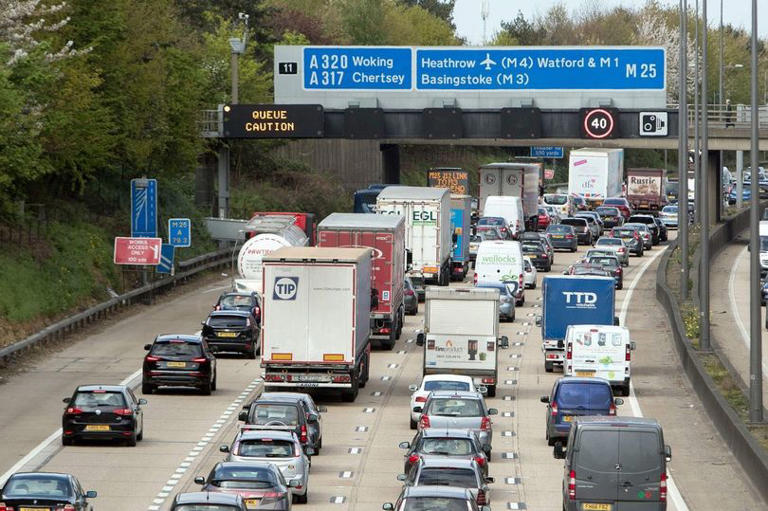 Drivers name England's worst motorway as they slam 'miles of coned off ...
