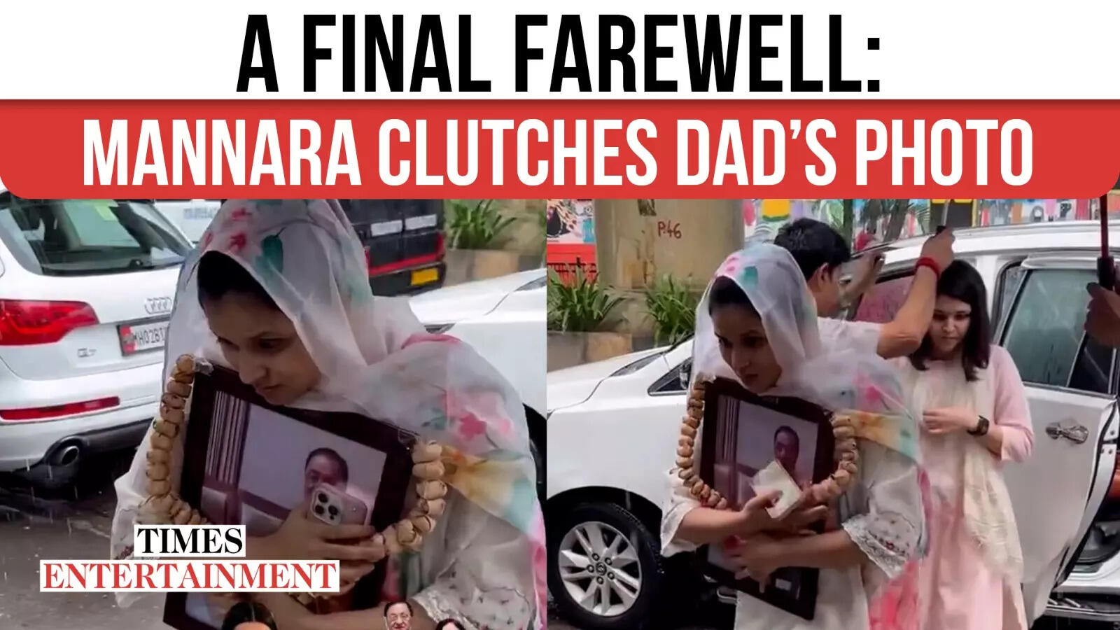 Mannara Chopra Breaks Down at Father Raman Rai Handa’s Prayer Meet in ...