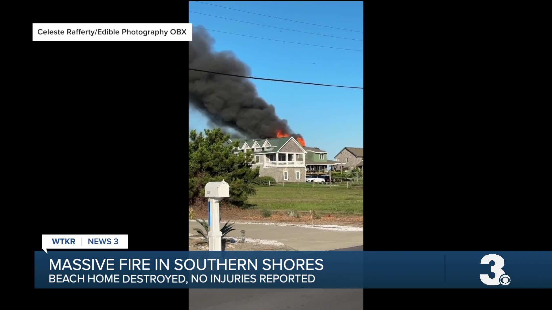 'Total loss:' Massive fire burns down Southern Shores rental property