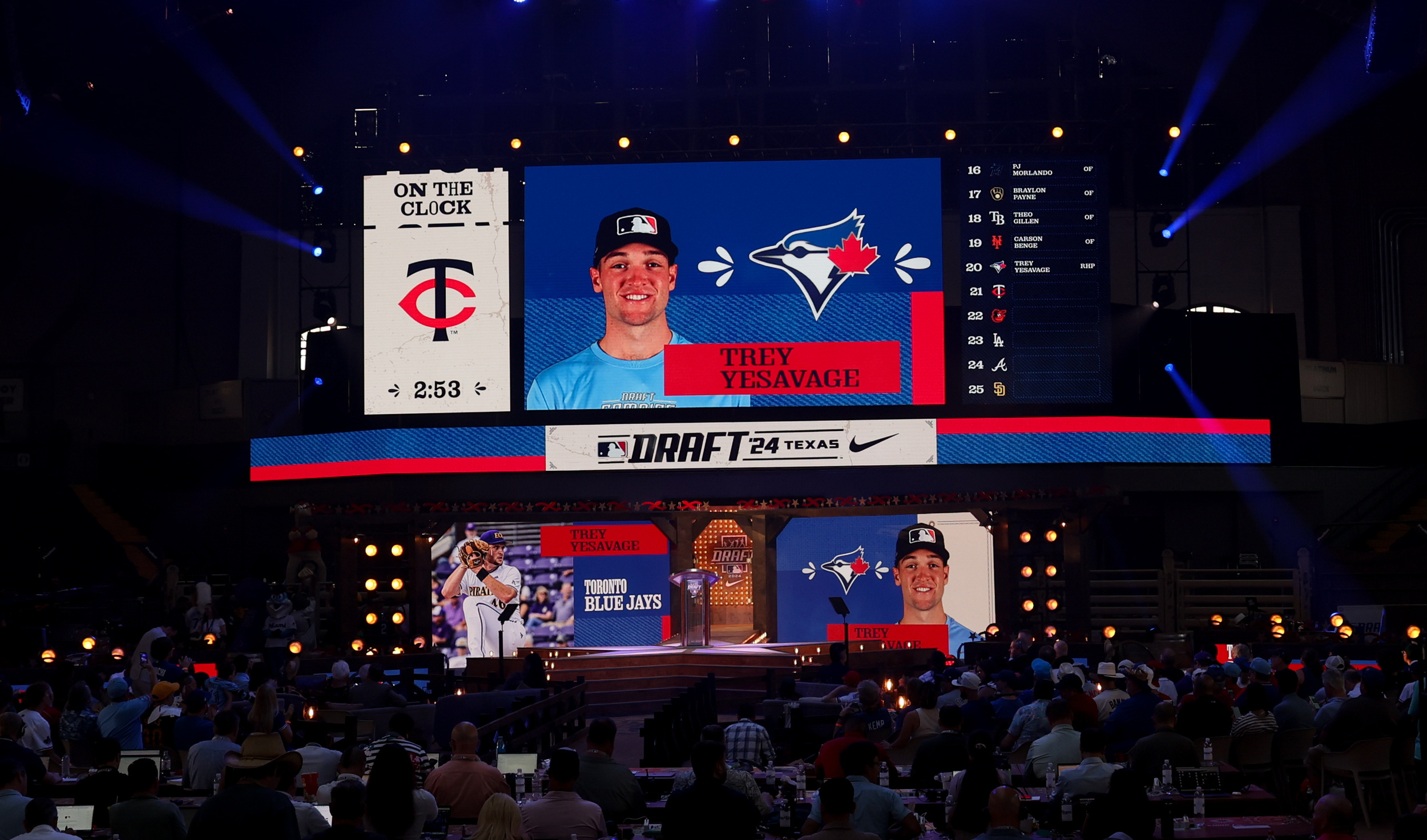 Blue Jays’ top pitching prospect Trey Yesavage tagged with first ...