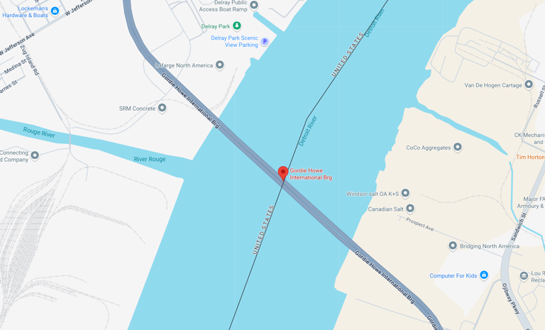 It's getting closer: Gordie Howe Bridge now visible on Google Maps ...