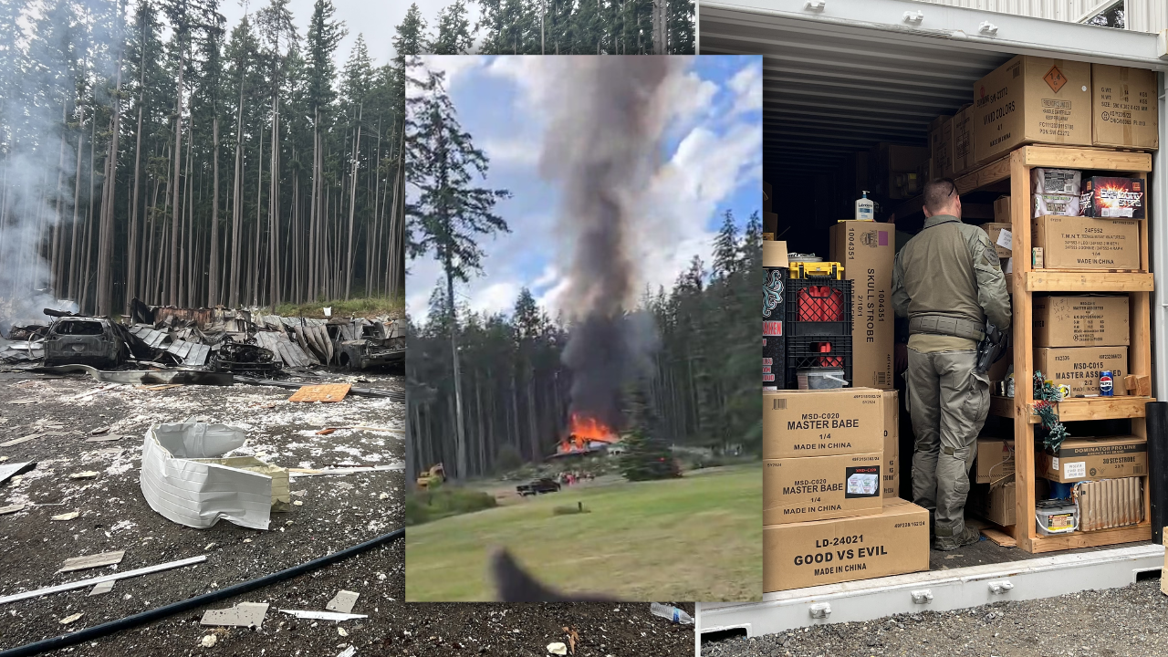 Pounds of explosives, cargo container of fireworks found at Oak Harbor ...