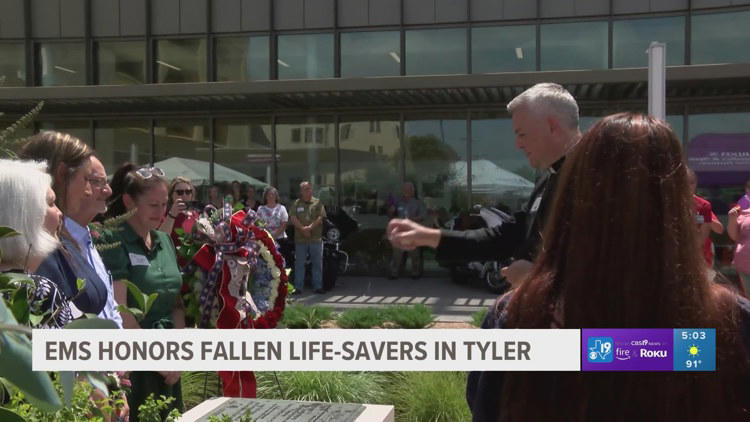 Tree of Life tribute honoring four fallen EMS heroes makes stop in Tyler