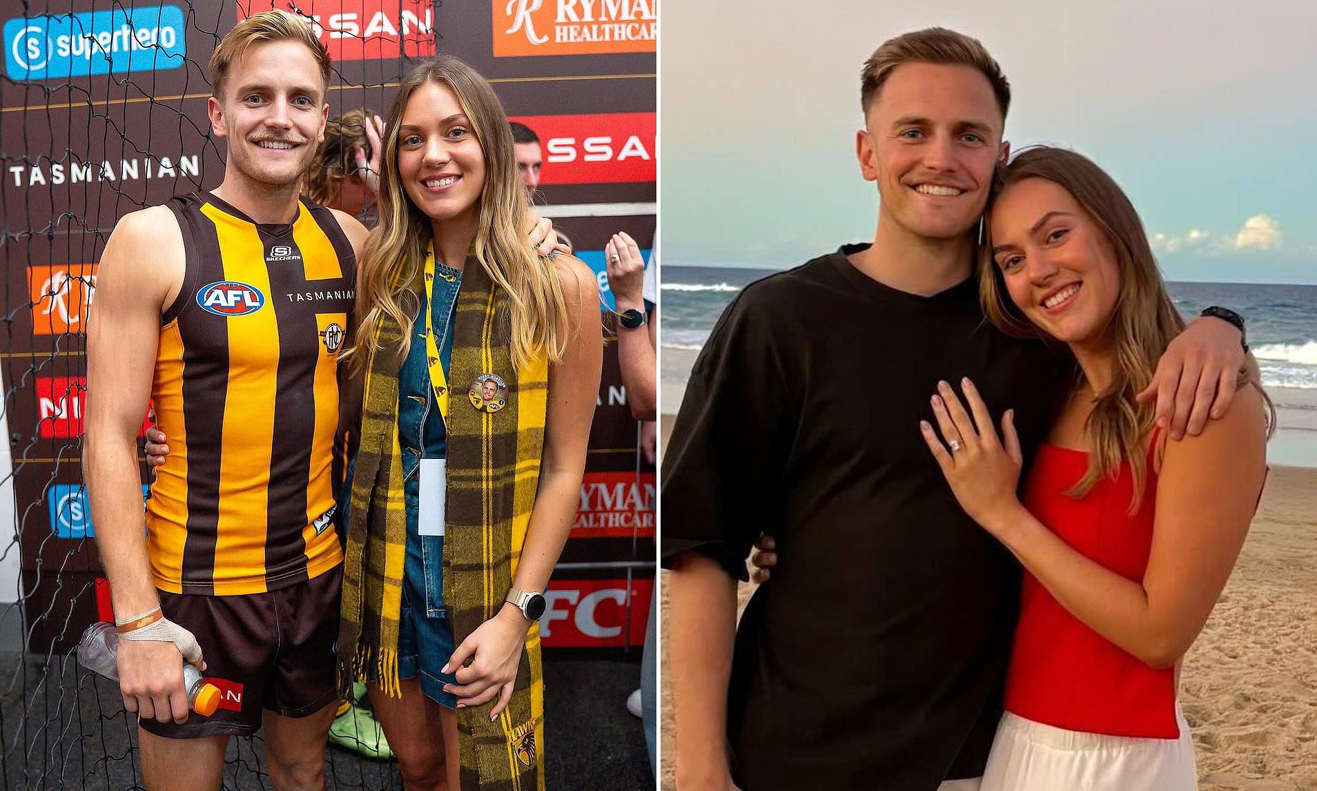Wedding belle for young Hawthorn star Harry Morrison after heartwarming ...
