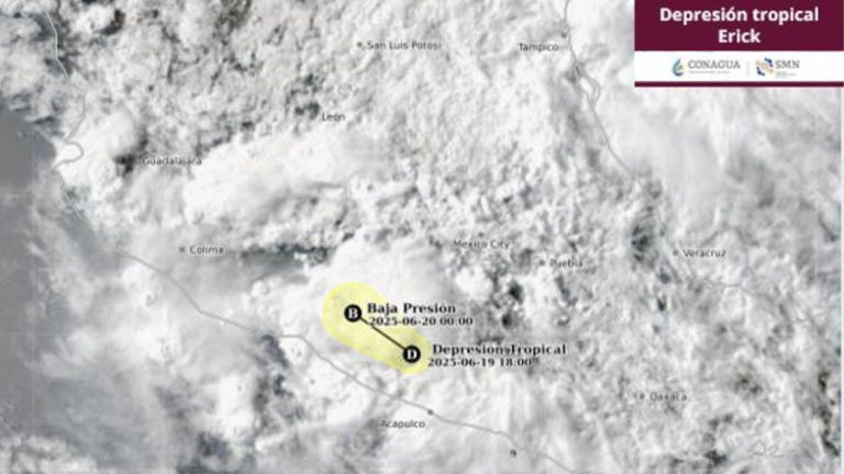 Trayectoria de Erick: cómo se disipó de huracán a baja presión remanente