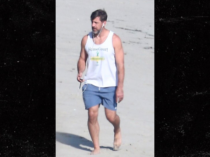 Aaron Rodgers Takes Malibu Beach Stroll Sans Wife