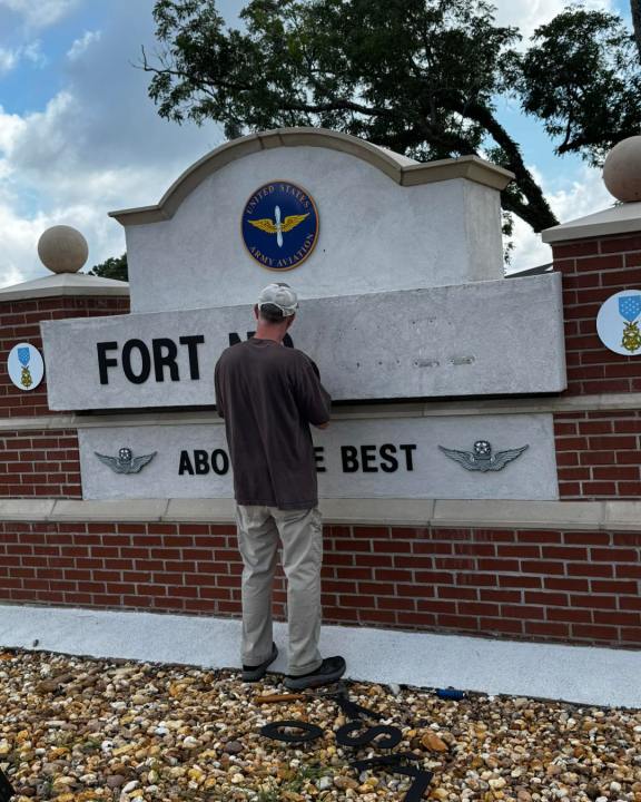 PHOTOS: Signs change at Fort Novosel