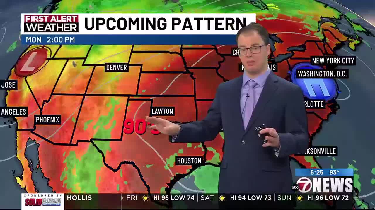 High pressure takes over; temps slightly above average | 6/19 PM