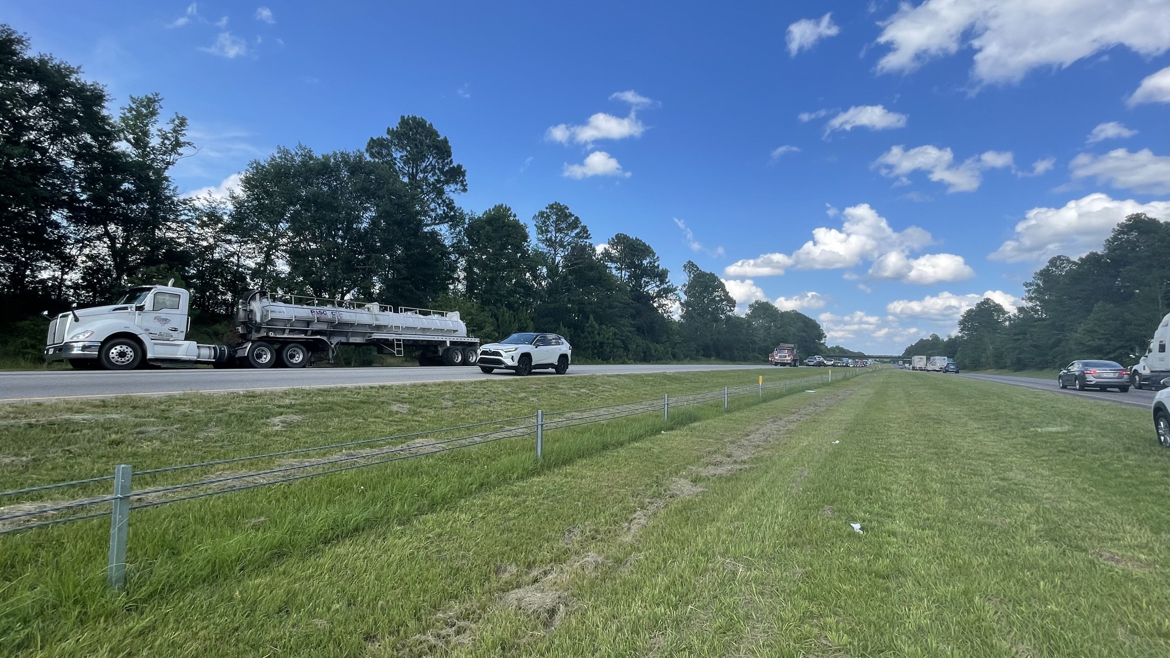 Another tanker fire backs up traffic on I-20 in Aiken County