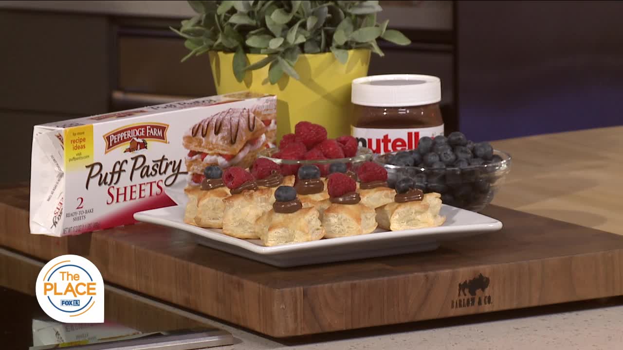 Blueberry Nutella Pastry Stars