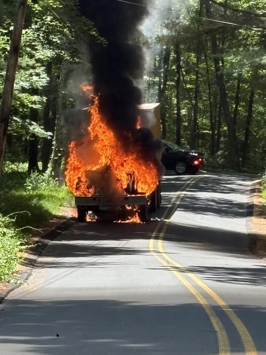 Truck fire closes part of Burleigh Road in Wilbraham