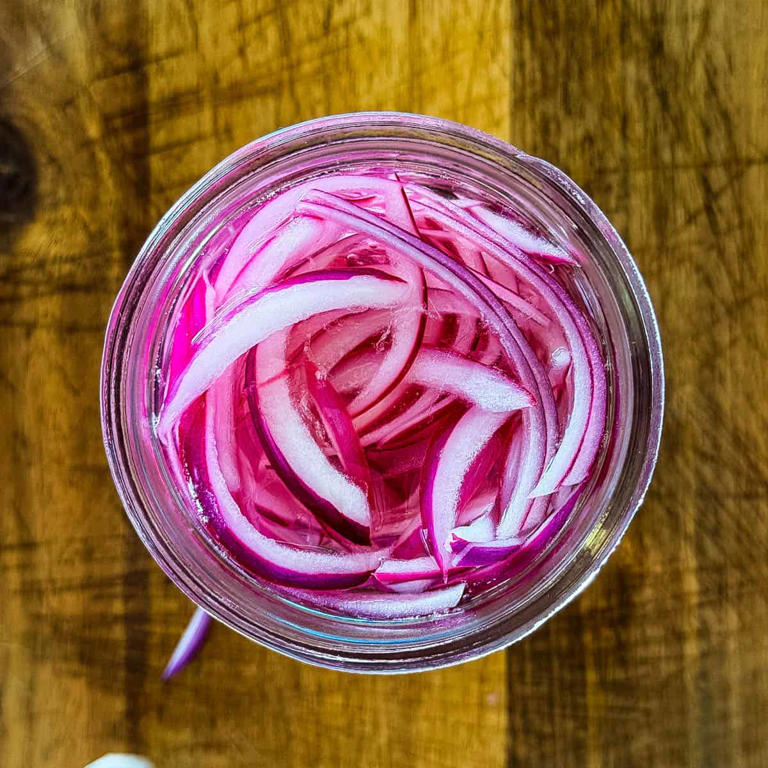 Quick pickled red onions recipe