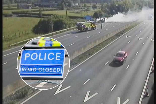 Car flips over on M4 after previous car fire