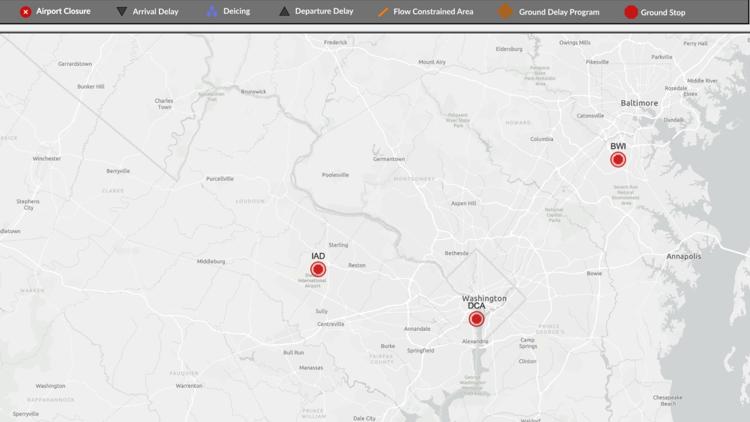 Ground stops lifted at all DC-area airports as severe weather subsides