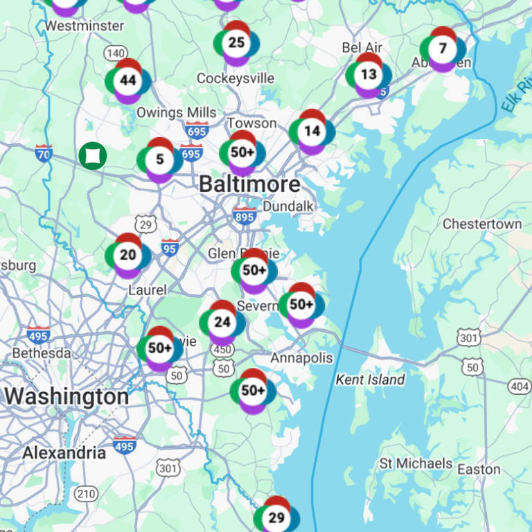 50,000+ Lose Power In Maryland As Storms Pound Region, BGE Says