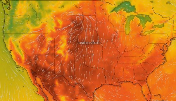 US heat wave warnings: live tracker maps