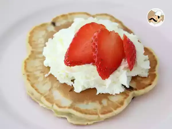 Tortitas con pepitas de chocolate. Pancakes