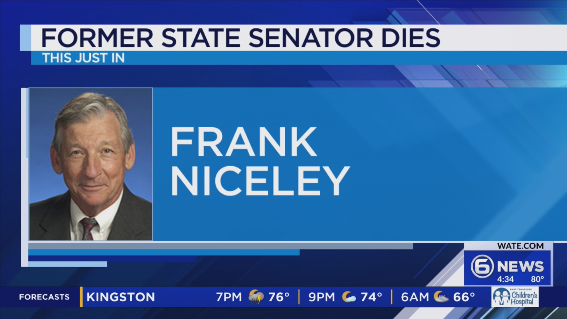 Former Tennessee state senator Frank Niceley dies