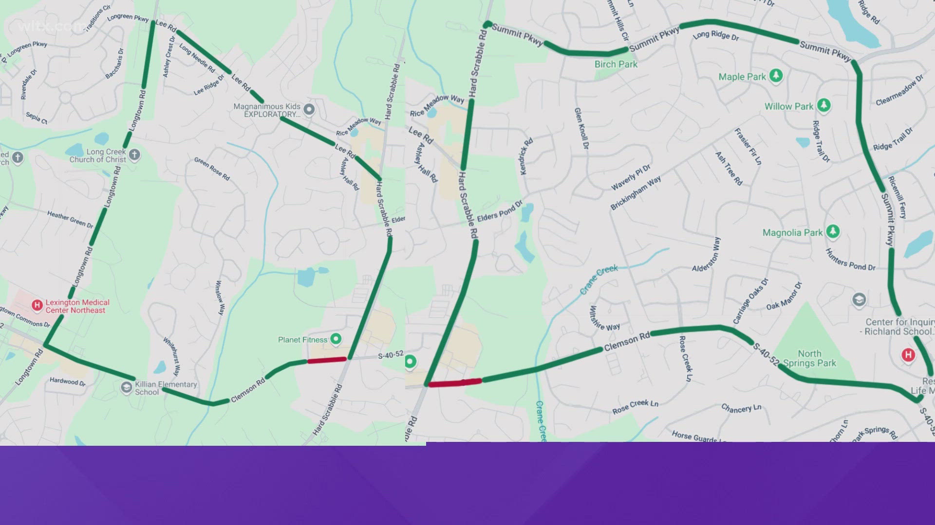 Clemson Road night closures