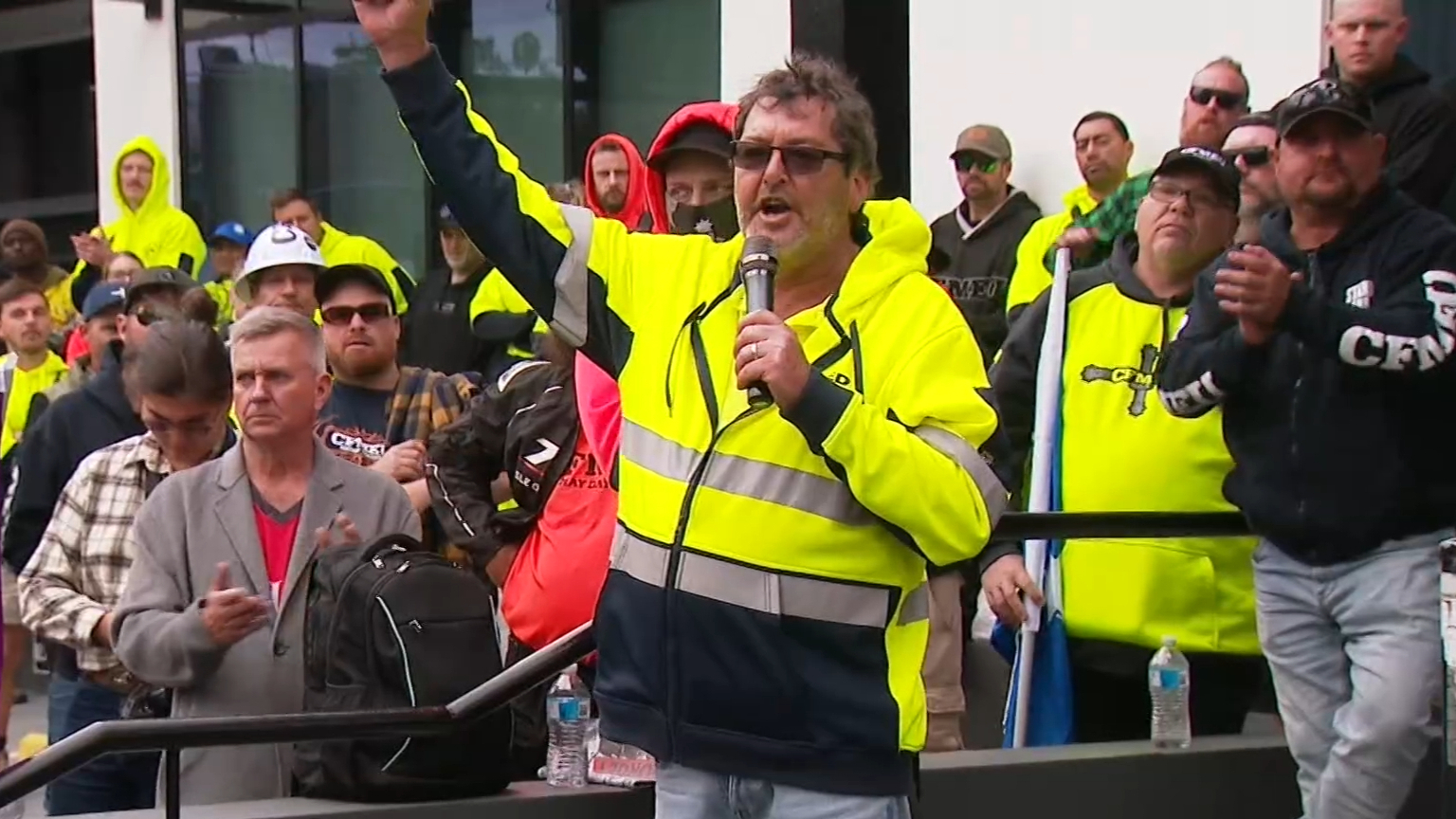 Streets blocked as second day of CFMEU protests erupt
