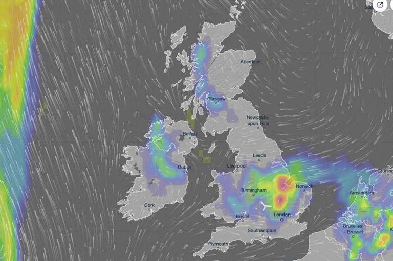 UK weather maps turn red with 'half a month's rain' set to end heatwave