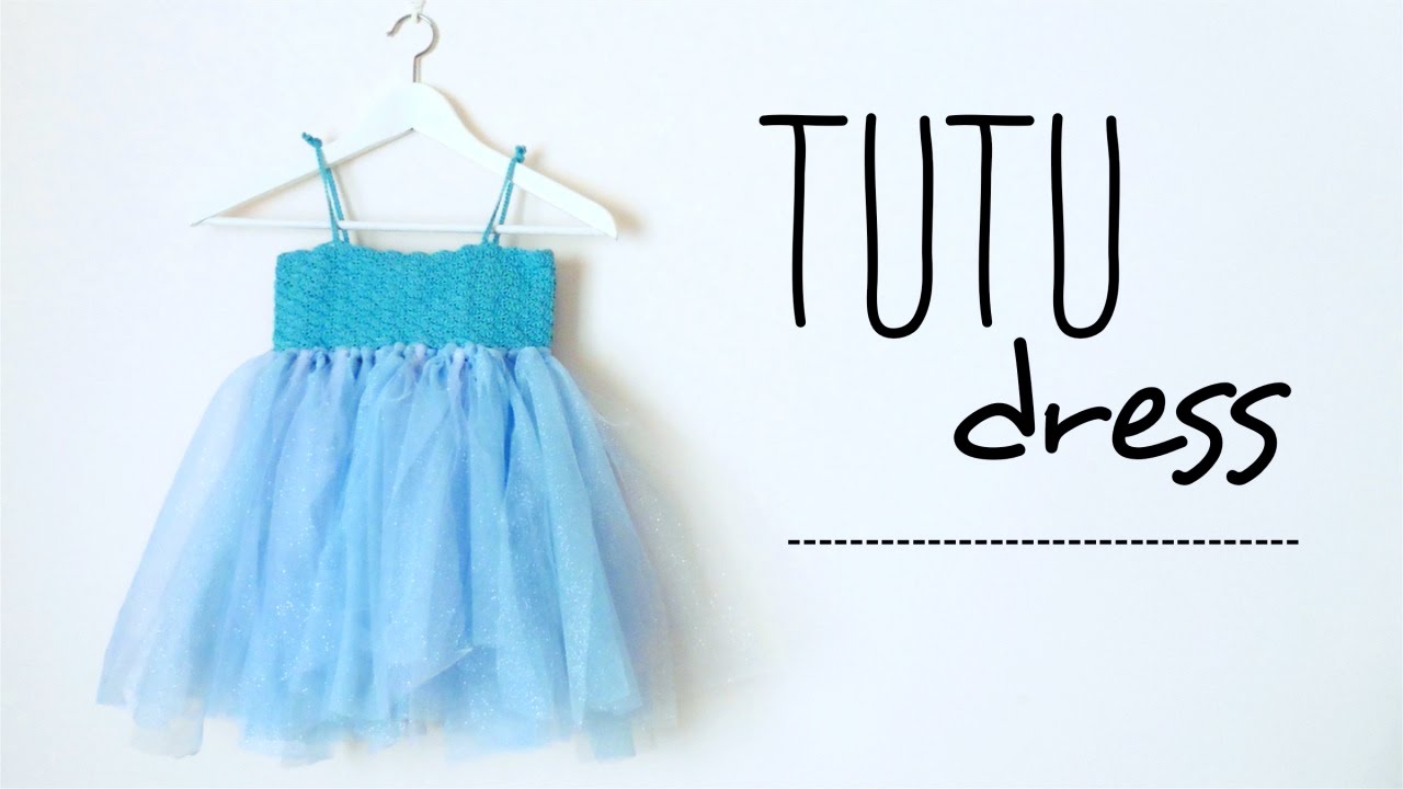 How to Make a Tutu Dress with Crochet Top (All Sizes, No Sew Tutu)