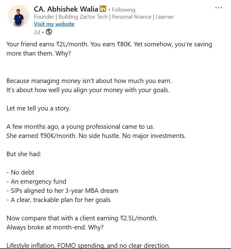 CA explains how Rs 80,000 per month income can beat Rs 2 lakh