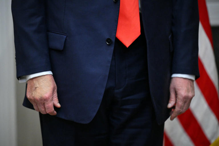 Donald Trump's hand mark and 'cover up' raises concern