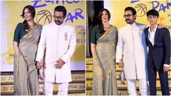 Video: Aamir Khan-Gauri Spratt hand-in-hand at Sitaare screening, son ...