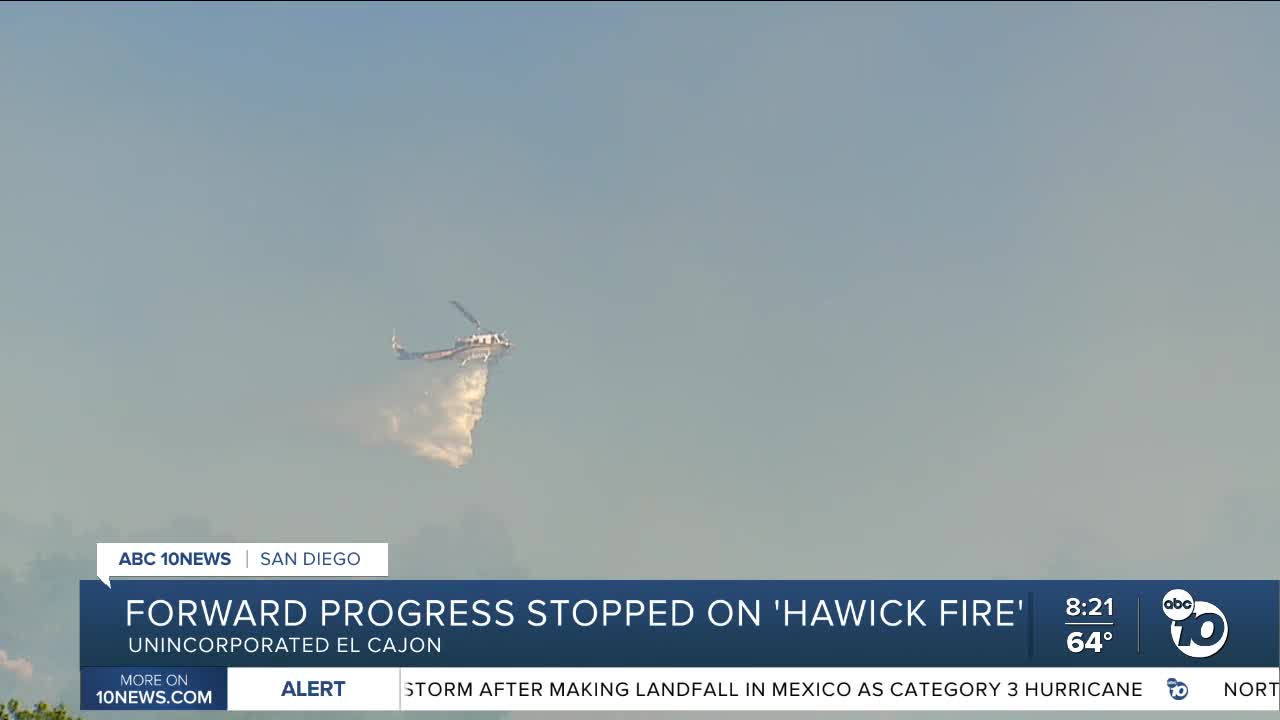 Hawick fire forward rate stopped at 51 acres