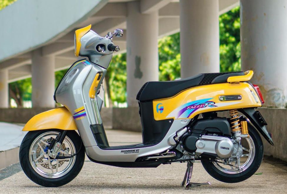 Modifikasi Skutik Yamaha Fazzio Hybrid Pilih Livery Yamaha F1ZR, Ini ...