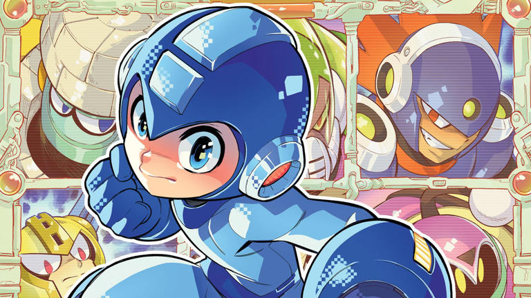 Here's how we made the cover art for the new Mega Man Timelines
