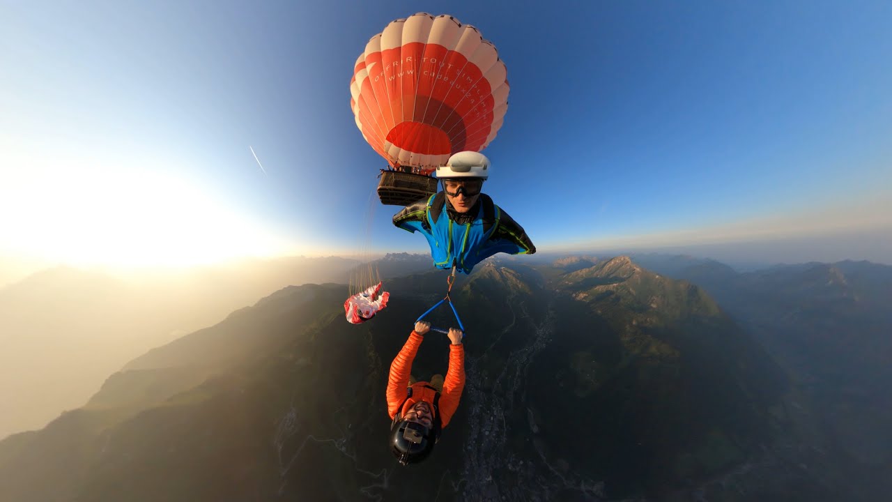 The Human Zipline Wingsuit Skydive