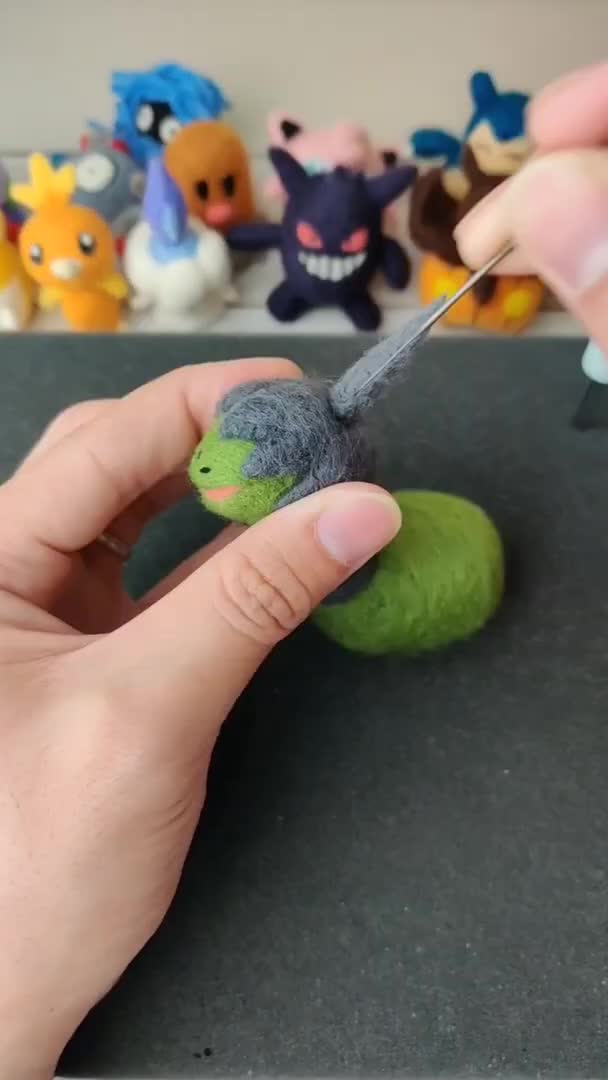 Shiny Deino Wool Art – Satisfying Pokémon Felting Process