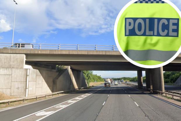 Man who exposed himself to drivers on M40 overbridge wanted by police