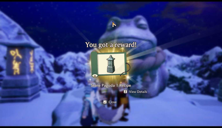 Winter Frog Statue Guide in Rune Factory: Guardians of Azuma