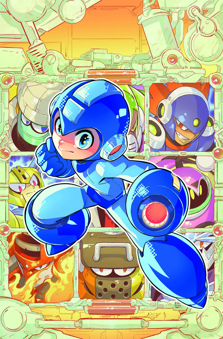 Here's how we made the cover art for the new Mega Man Timelines
