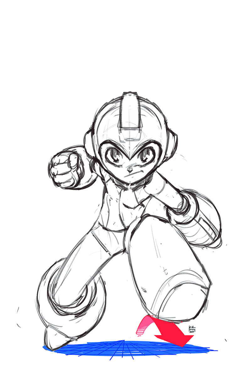 Here's how we made the cover art for the new Mega Man Timelines