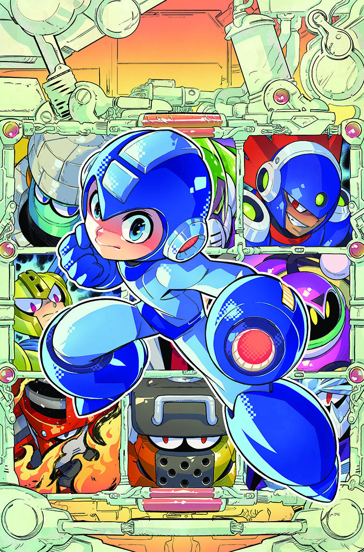 Here's how we made the cover art for the new Mega Man Timelines