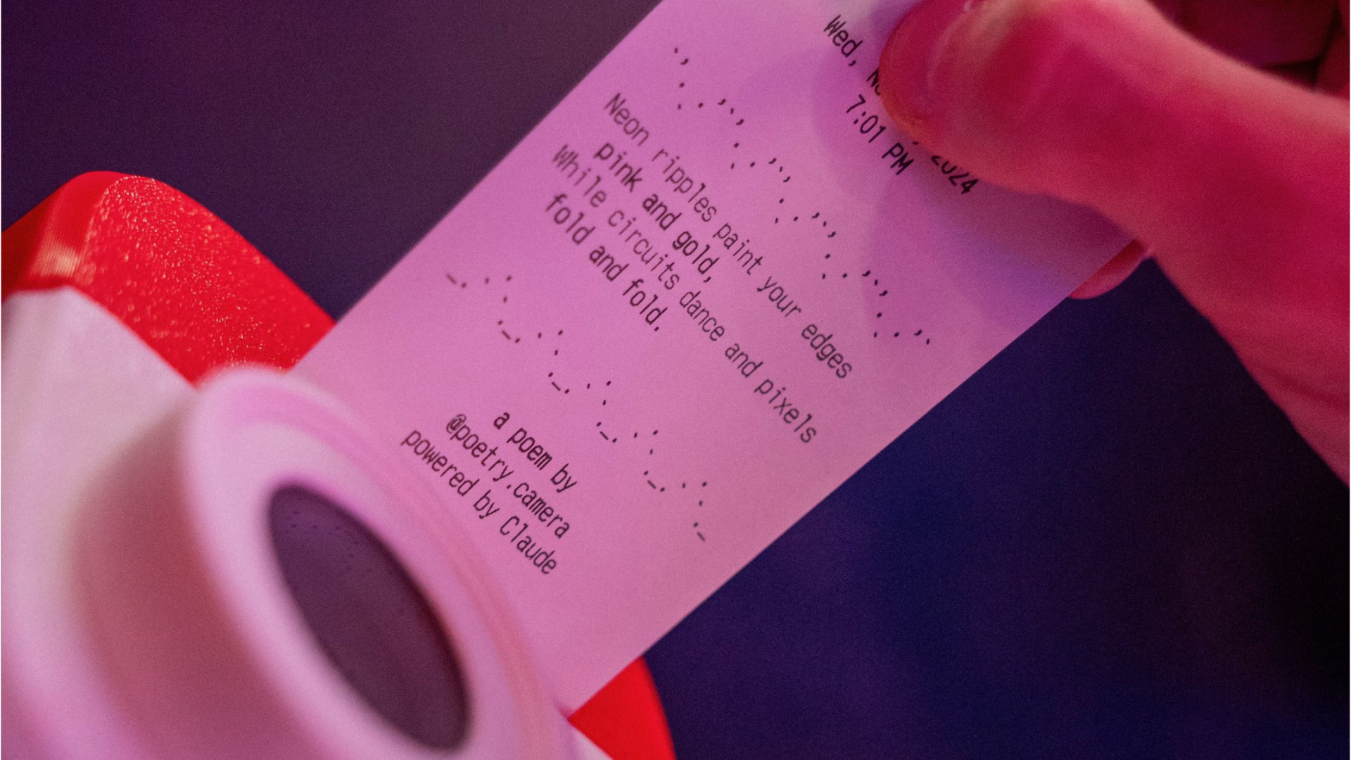 Camera Prints Poems About Subjects Instead Of Capturing Photos