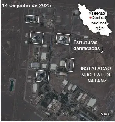 Veja os ataques aéreos entre Israel e o Irão em mapas e imagens de satélite